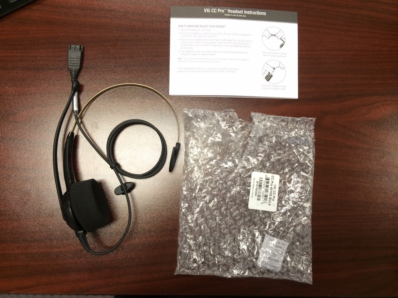 VXi CC Pro Review - Call One, Inc - VXi CC Pro 4010G Monaural Headset