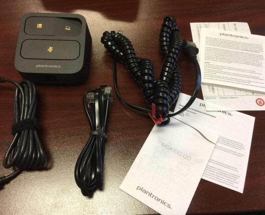 Plantronics MDA100 QD - Call One, Inc connect to Desk phone AND PC