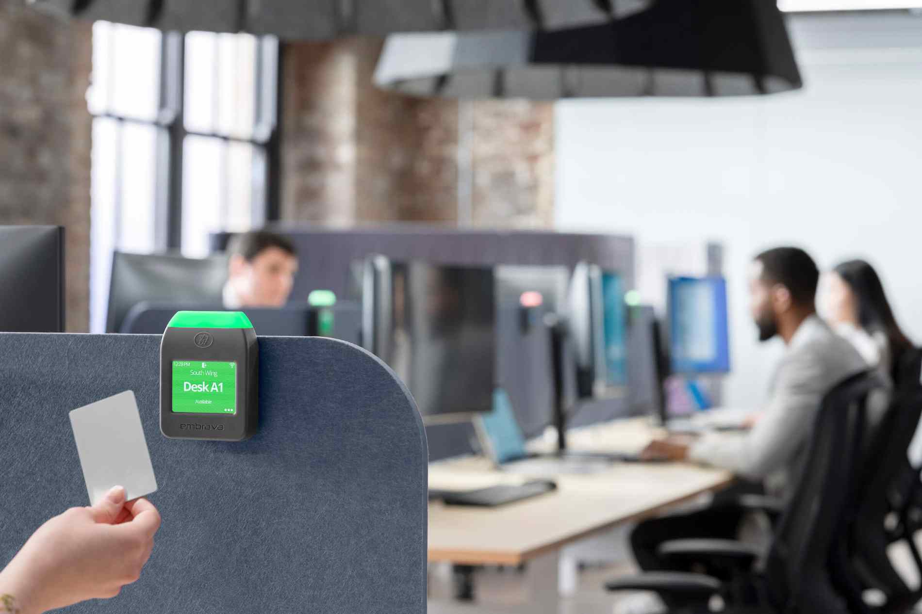 How Embrava Desk Sign helps with Office Hoteling - Call One, Inc