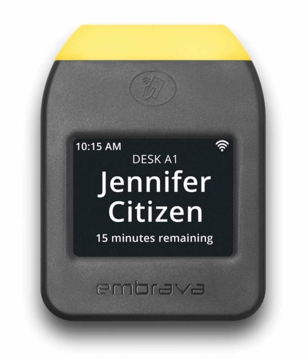How Embrava Desk Sign helps with Office Hoteling - Call One, Inc