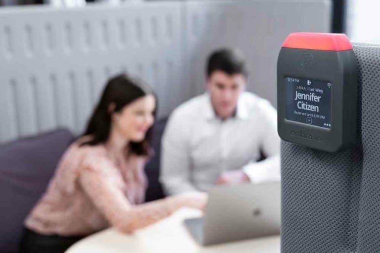 How Embrava Desk Sign helps with Office Hoteling - Call One, Inc